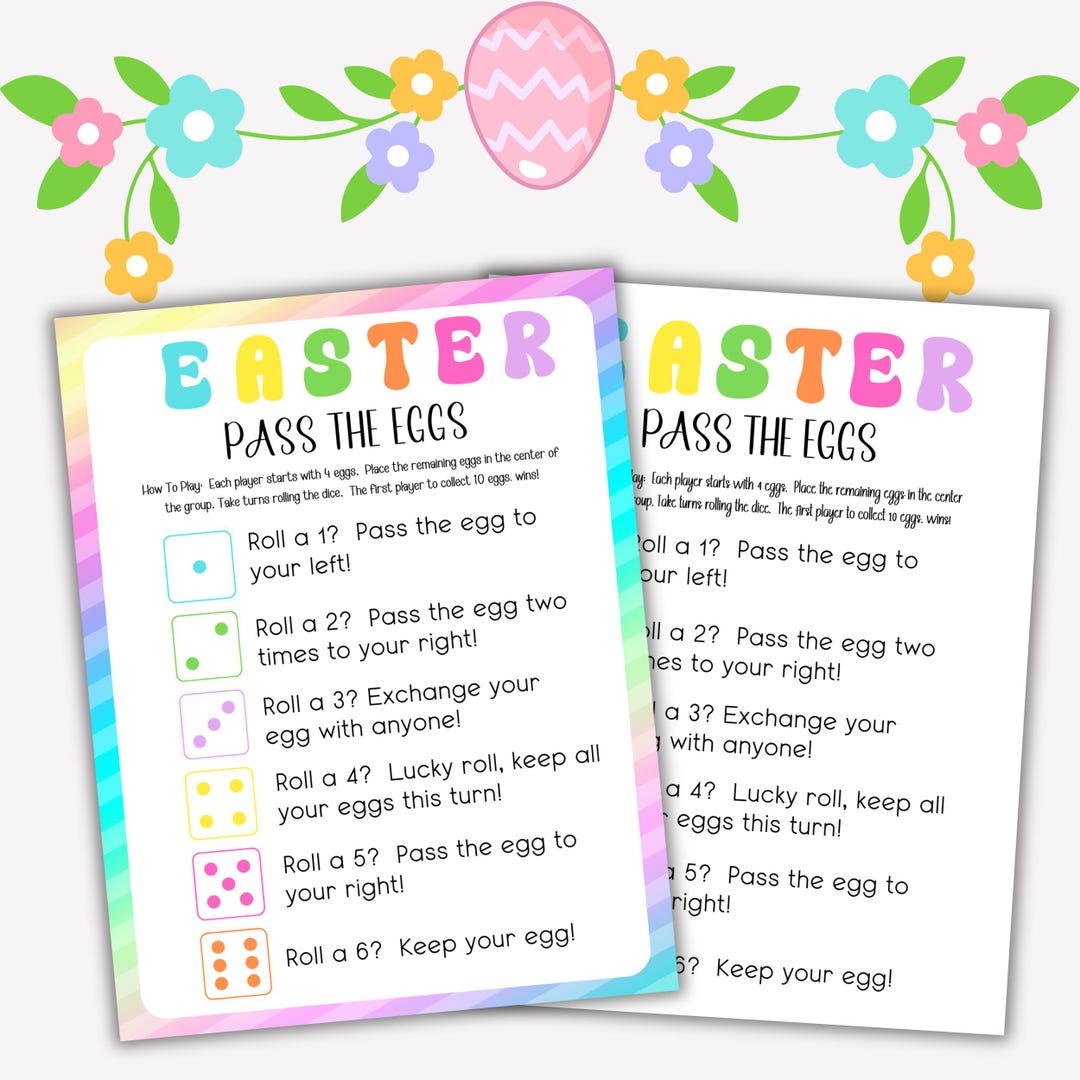 Easter Egg Exchange Game | Fun Dice Game for Kids & Adults | Printable ...