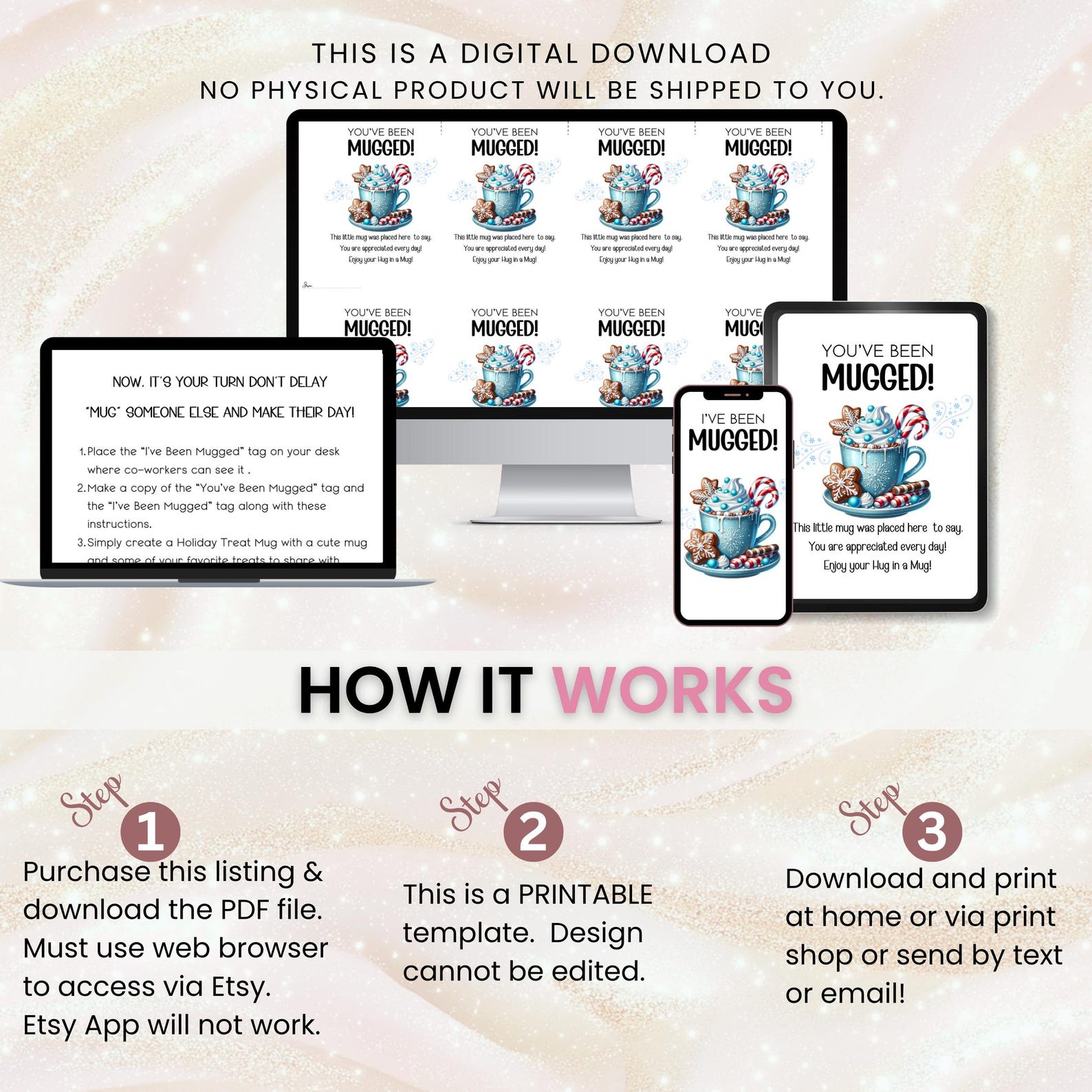 You’ve Been Mugged Printable Gift Tag Kit – Instant Download Mug Gift ...