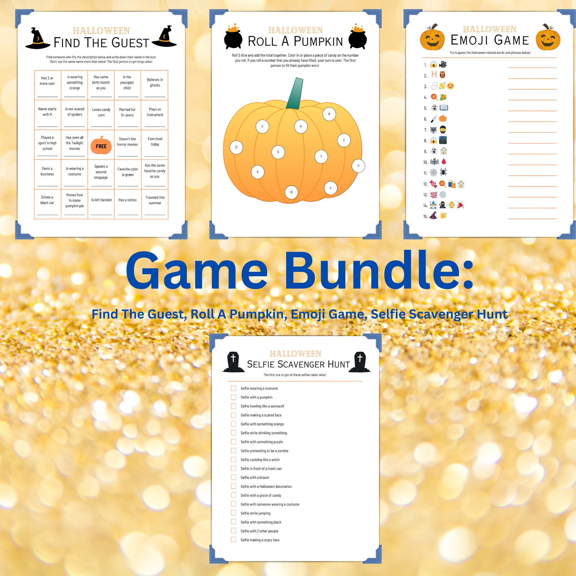 Halloween Party Games Printable for Kids and Teens Halloween - Etsy