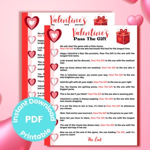 Pass the Gift Printable Valentines Day Games for Birthday Bridal Shower ...