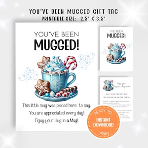 You’ve Been Mugged Printable Gift Tag Kit – Instant Download Mug Gift ...