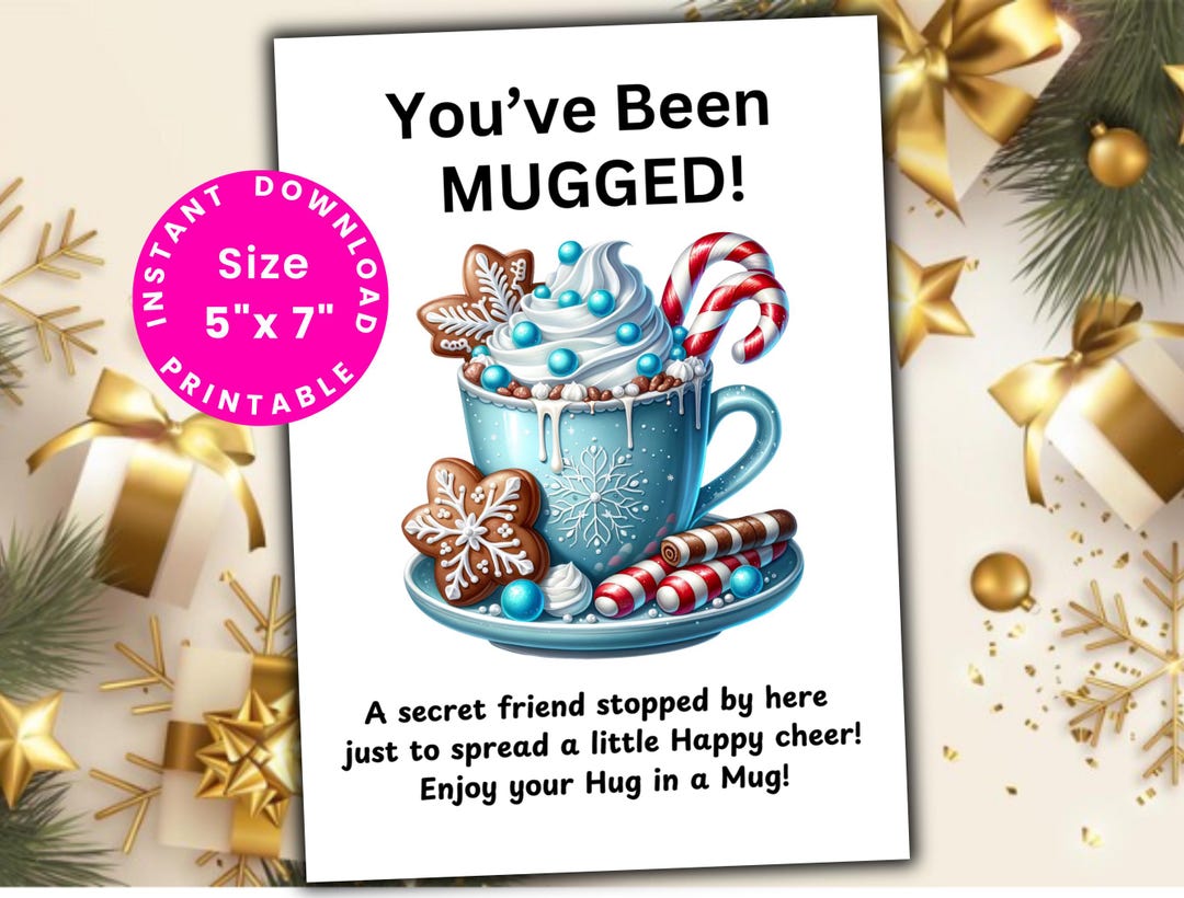 You've Been Mugged Fall Printable Kit: Secret Santa, Office Game PDF ...
