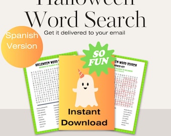 Halloween Word Search Printable Halloween Activity for Kids - Etsy