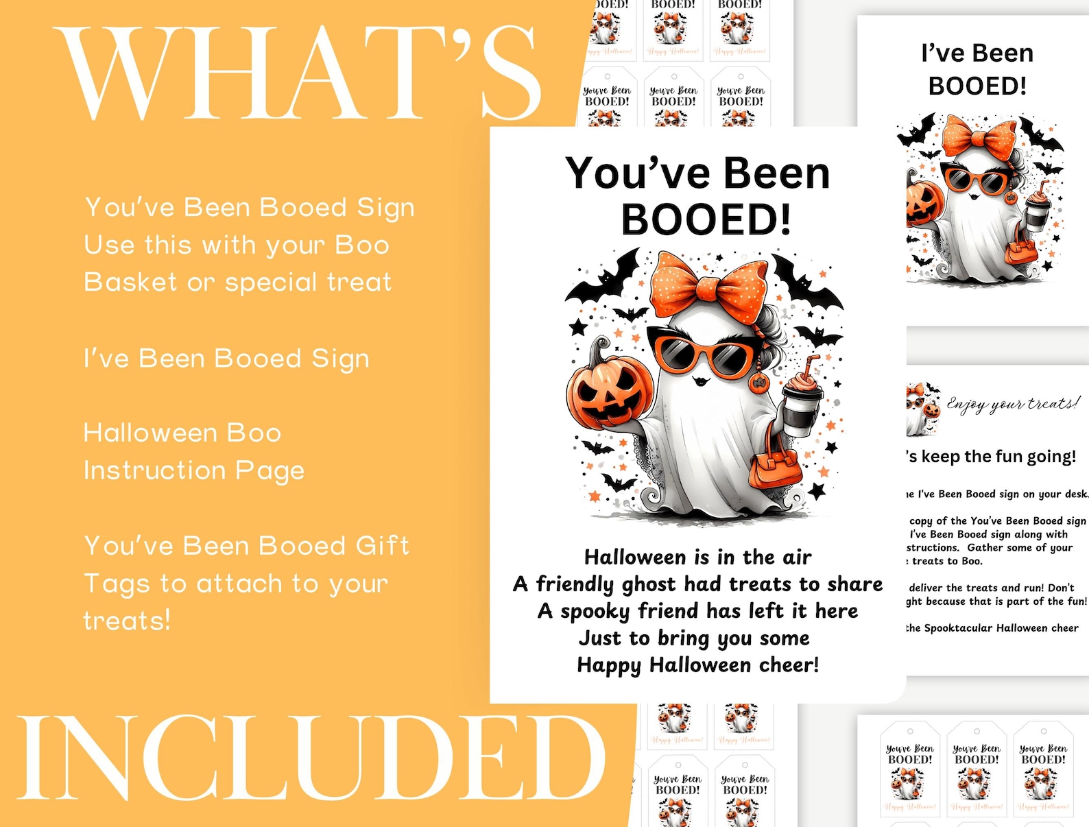 You’ve Been Booed Sign Printable I’ve Been Booed Gift Tags Cute ...