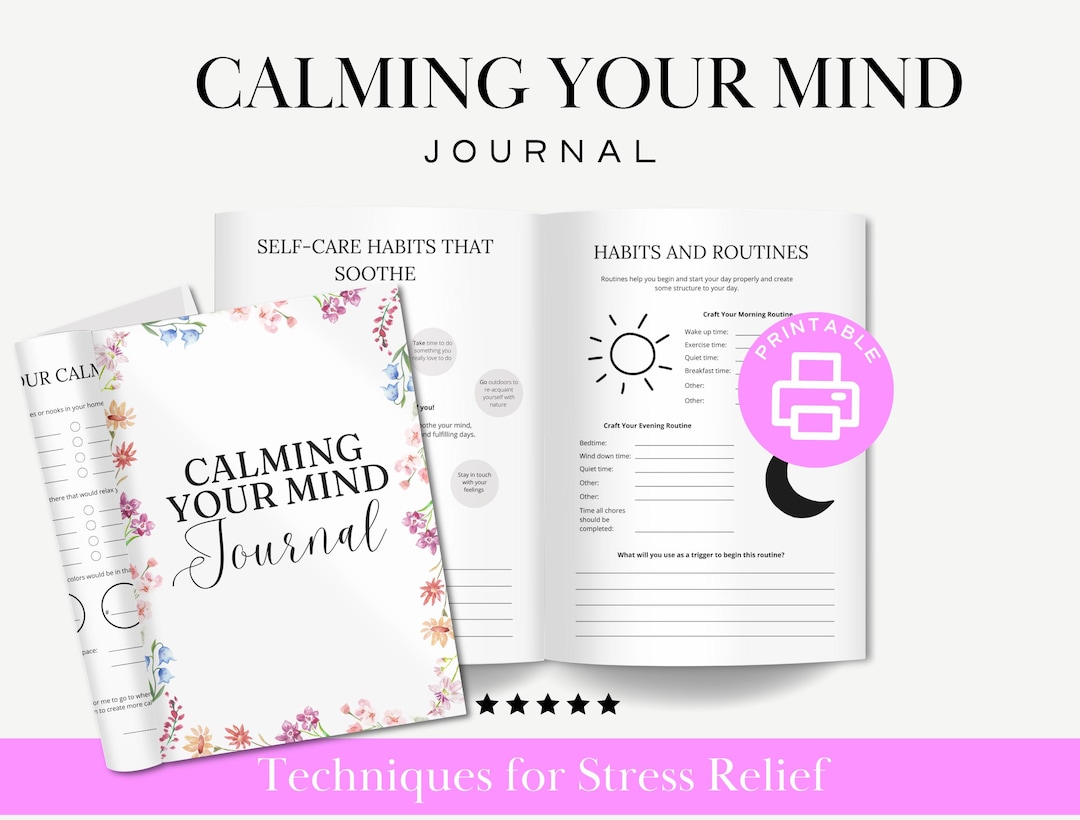 Mental Health Planner Calming Your Mind Journal Printable Mind ...