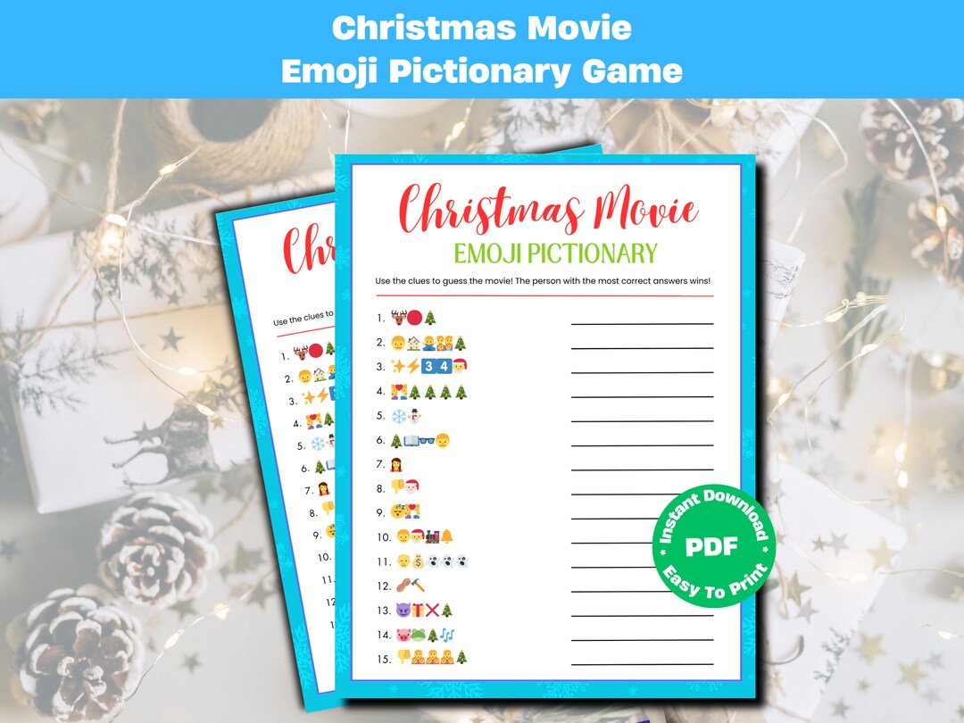 Christmas Emoji Game for Movie Lover Christmas Movie Emoji - Etsy