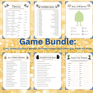 Halloween Party Games Printable for Kids and Teens Halloween - Etsy