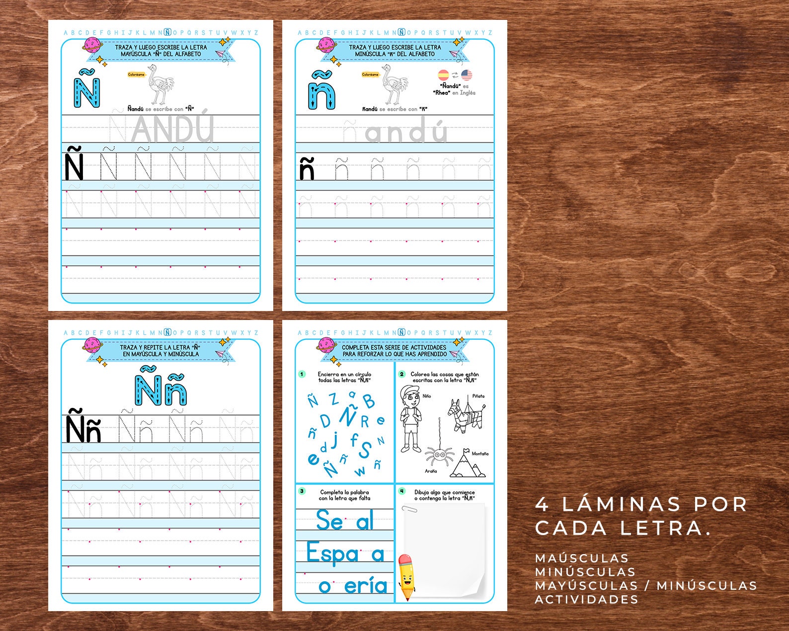 Handwriting Workbook for Kids in Spanish, Spanish Handwriting Practice ...