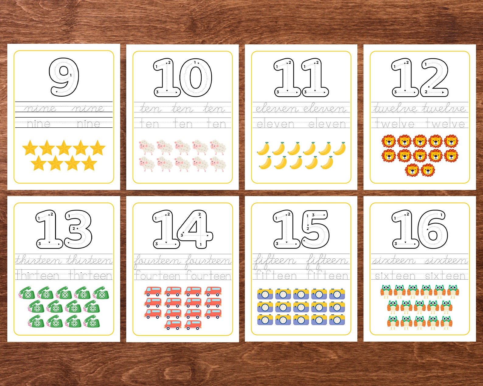 Number 1-20 Flashcards, 20 Number Tracing Worksheets, Traceable Numbers ...