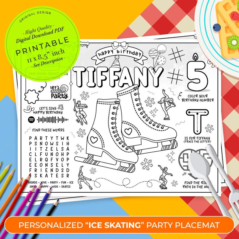 Ice Skates Coloring Pages Printable - Etsy UK