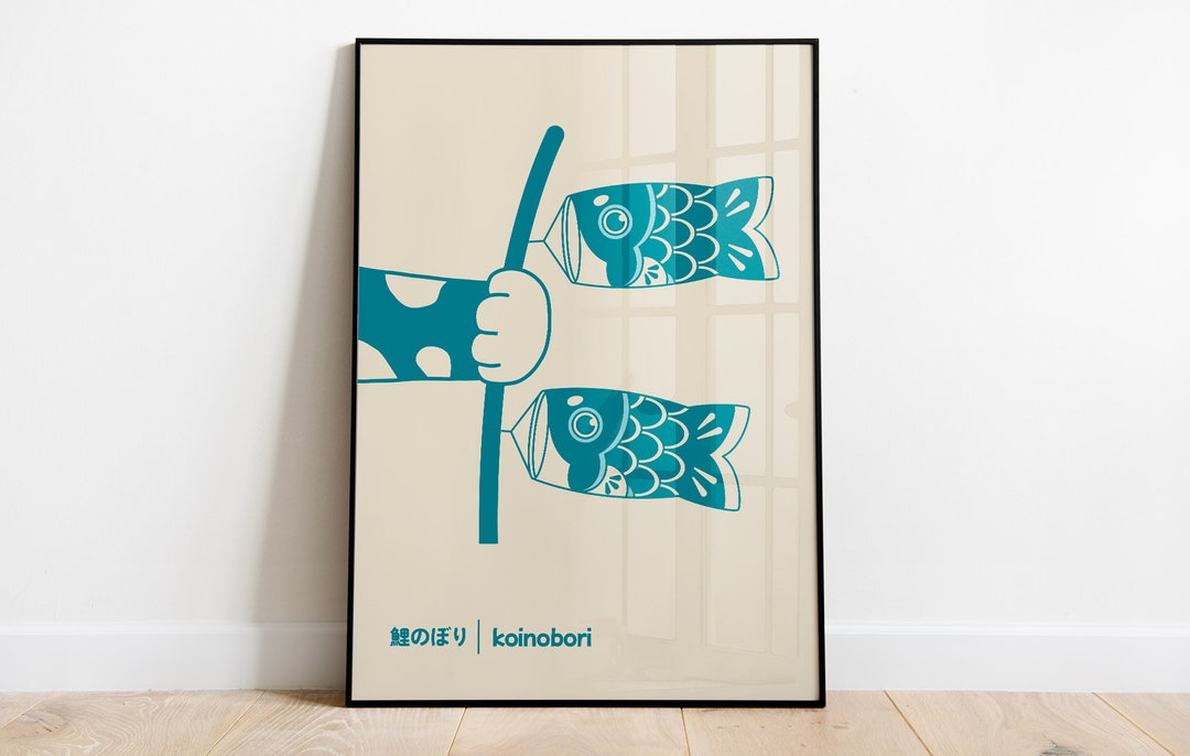 Koinobori Art Print, Japanese Fish, Japanese Carp Streamer, Fish ...