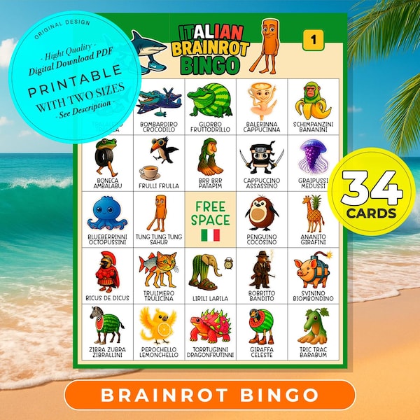 Italian Brainrot Cards - Etsy