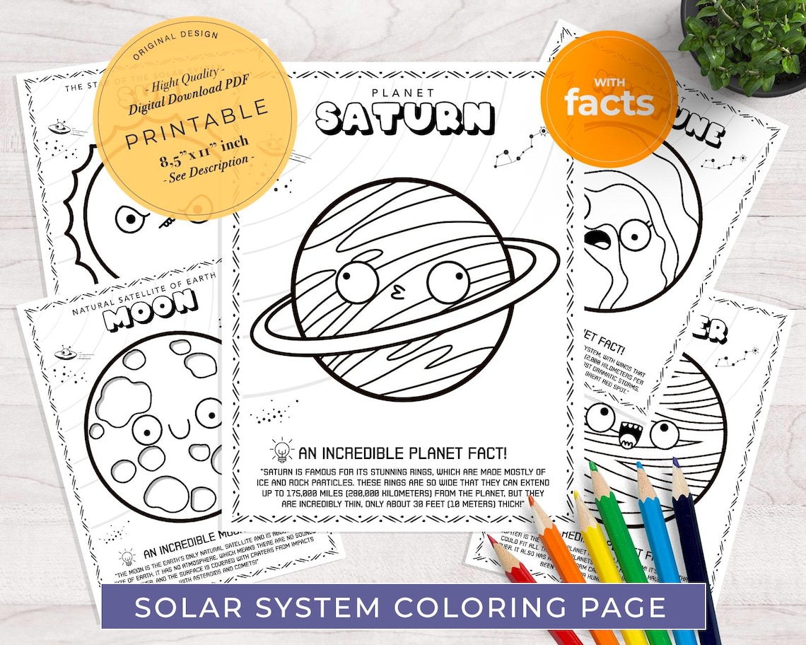Printable Solar System Coloring Pages | Interesting Facts About the ...