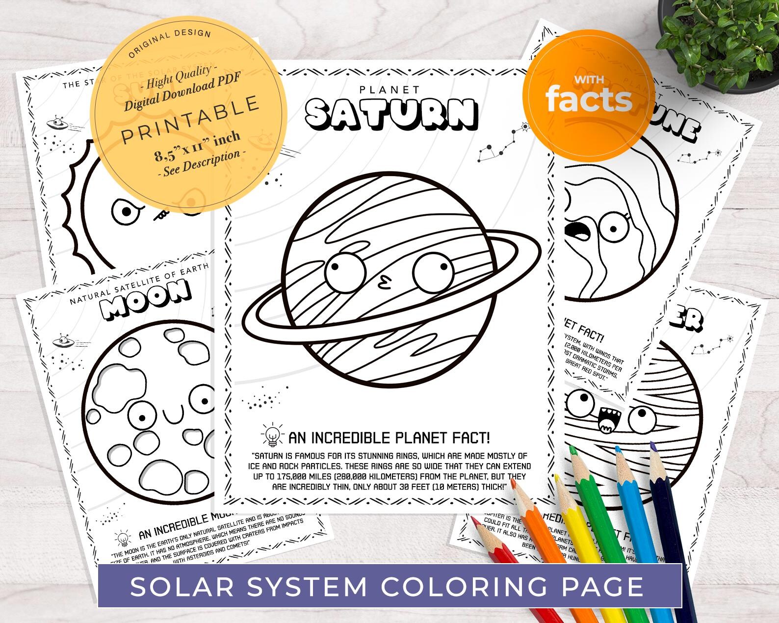 Printable Solar System Coloring Pages | Interesting Facts About the ...