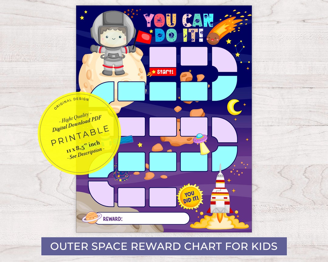 Outer Space Reward Chart | Printable Astronaut Behavior Chart | Daily ...