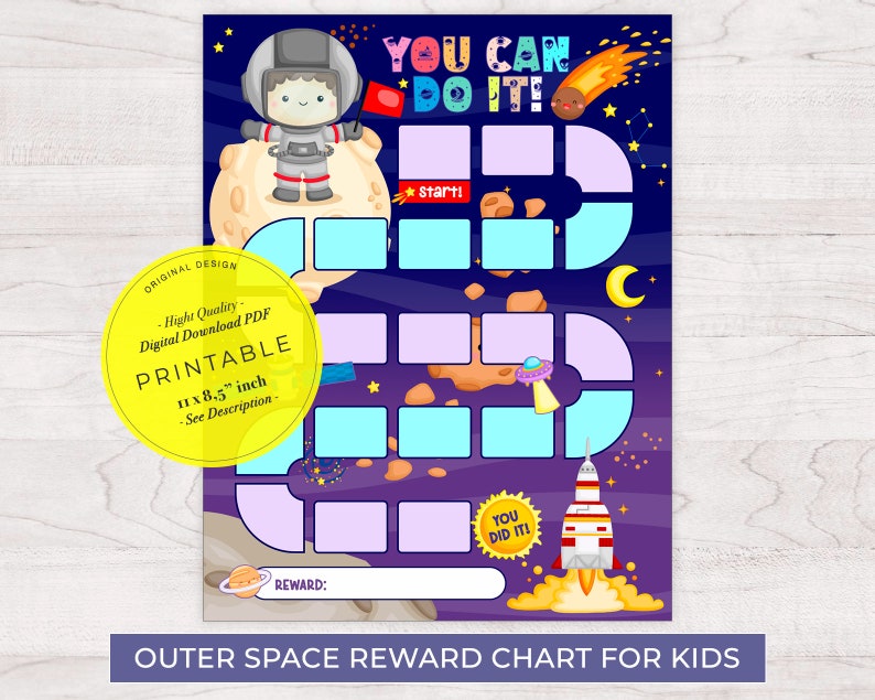 Outer Space Reward Chart | Printable Astronaut Behavior Chart | Daily ...