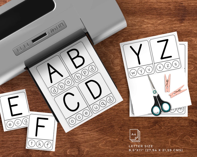 ABC Clip Cards, Letter Recognition, Letter Case Matching. Homeschool ...