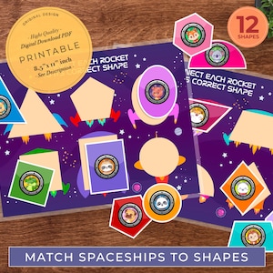 Shapes for Preschool, Shapes for Sorting, Geometric Shapes, Spaceship ...