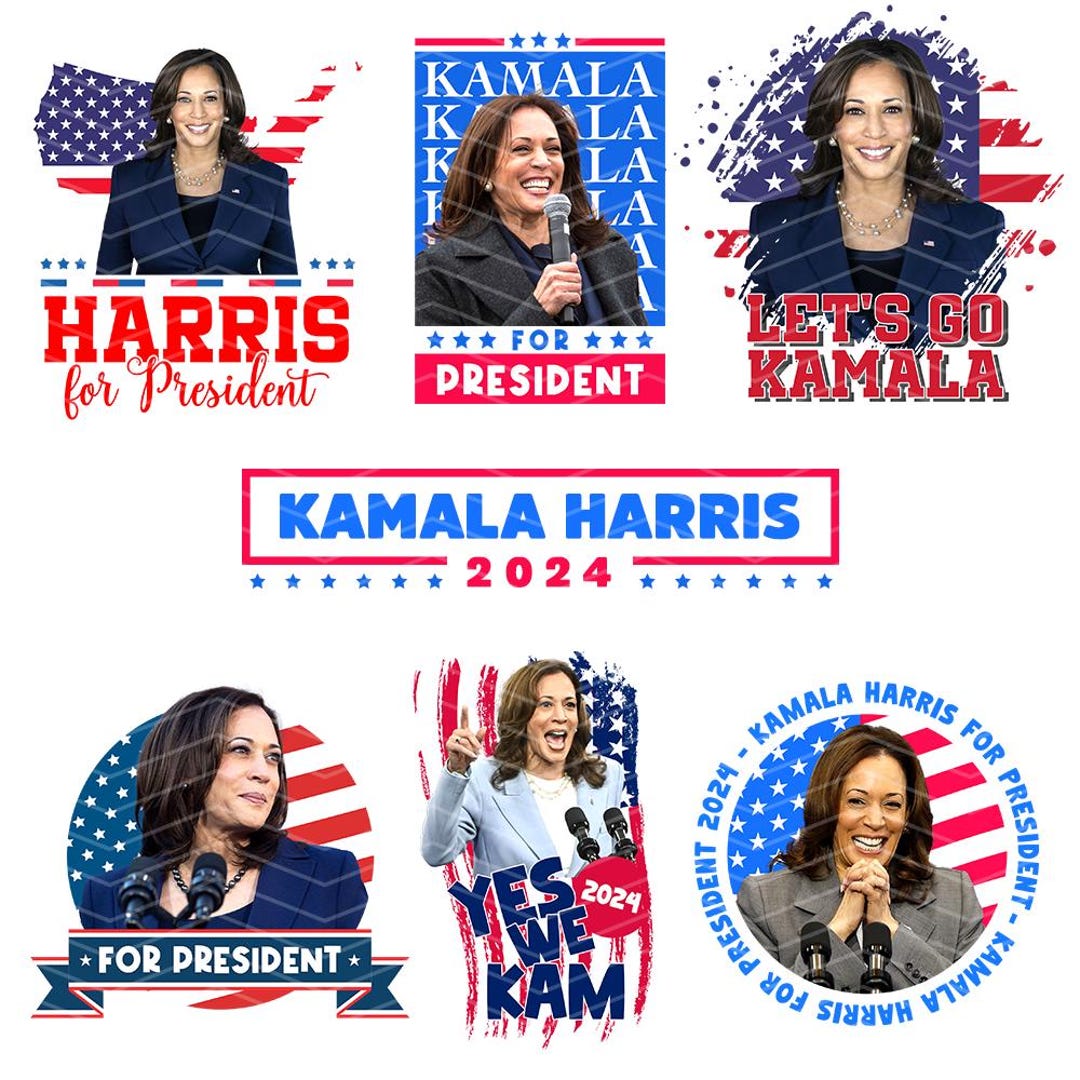 Kamala Harris PNG, President Harris 2024, Pack Stickers Kamala Harris ...