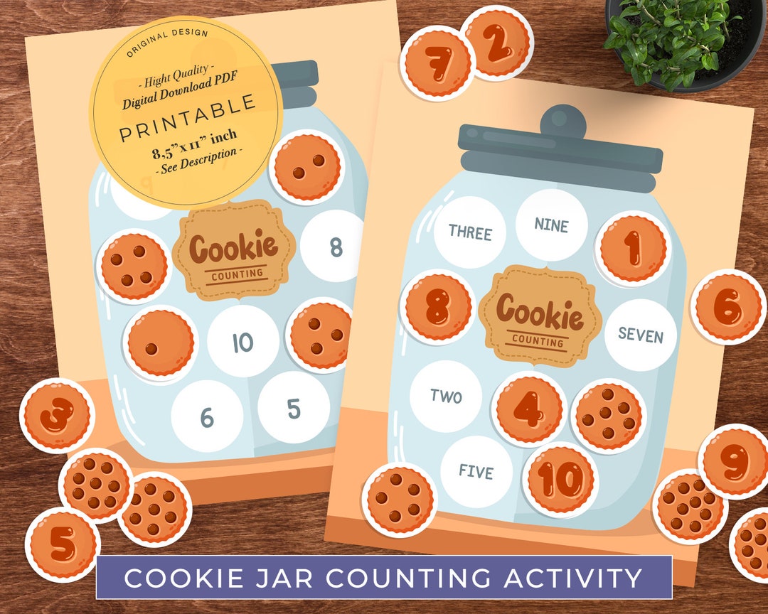 Cookie Jar Counting Activity, Numbers 1-10 Count, Count Activities for ...
