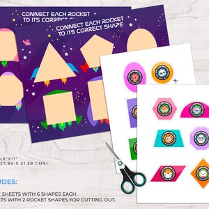 Shapes for Preschool, Shapes for Sorting, Geometric Shapes, Spaceship ...
