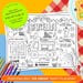 Ice Cream Birthday Party Coloring Placemat, Printable Ice Cream Truck ...