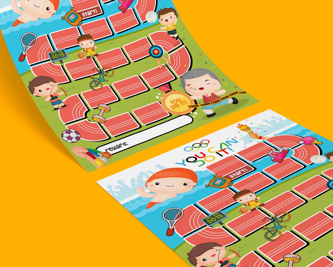 Olympic Games Reward Chart Daily Chore Chart Kids Routine Sticker Chart ...