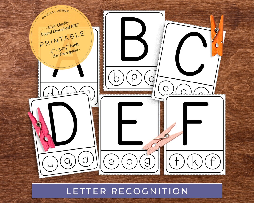 ABC Clip Cards, Letter Recognition, Letter Case Matching. Homeschool ...