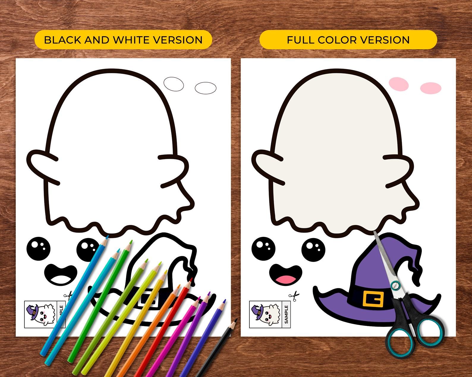 Ghost Printable Craft | Preschool Printable | Build a Ghost Fall ...