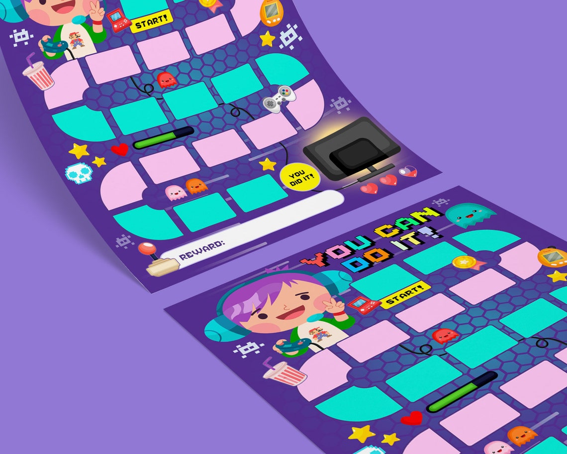 Video Game Reward Chart | Printable Gamer Behavior Chart | Kids Daily ...