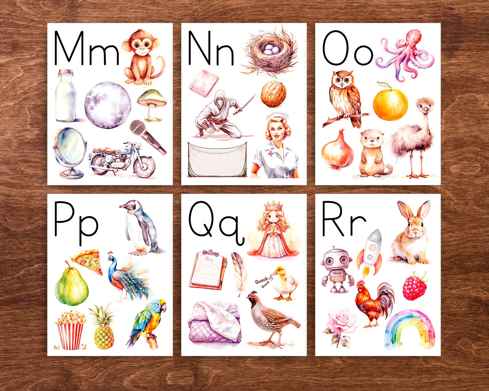 Montessori Cards for Toddlers, Large Format, for the Classroom ...