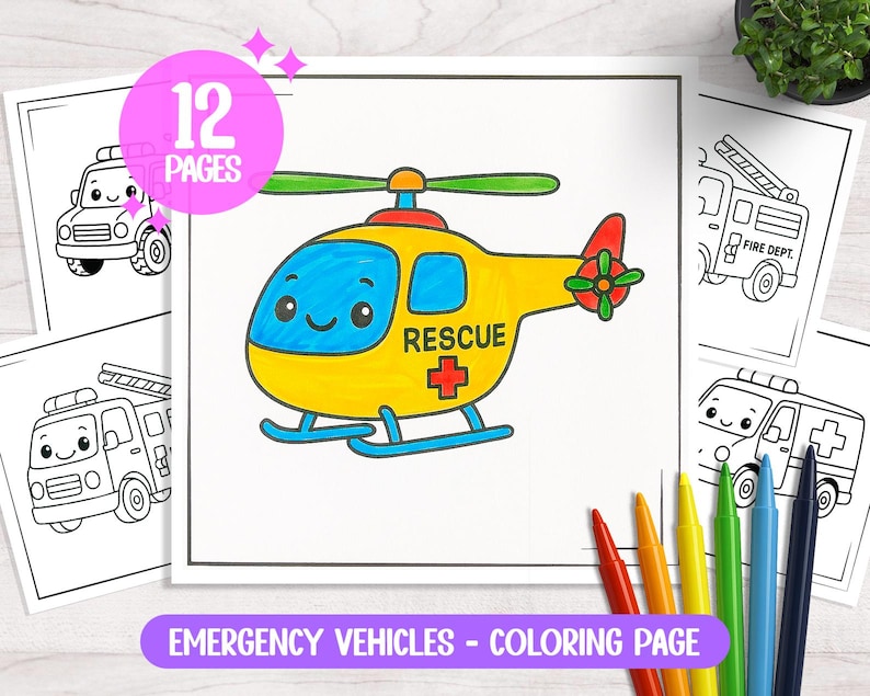 Emergency Vehicles Coloring Pages, 12 Emergency Vehicles Coloring Pages ...