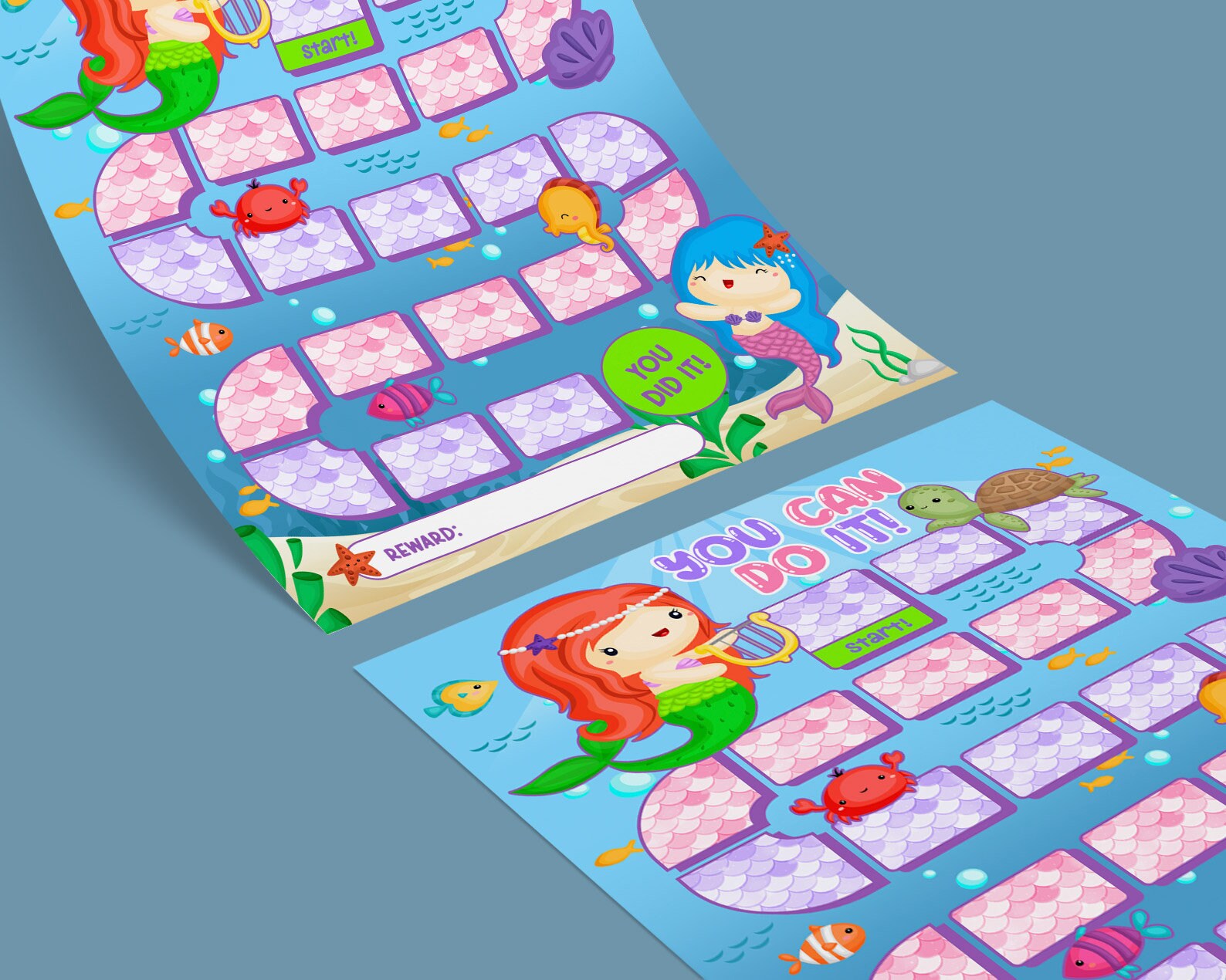 Mermaid Reward Chart for Kids | Printable Mermaid Reward Chart ...