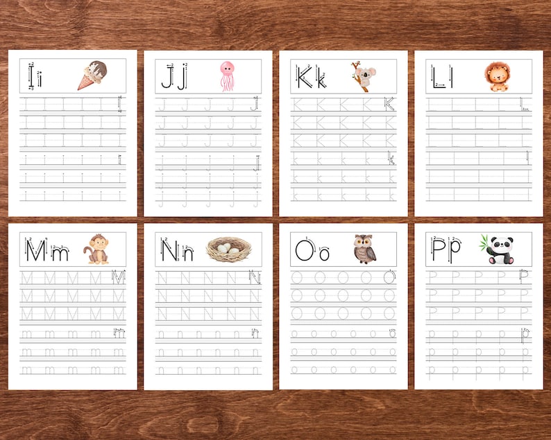 Left Handed Handwriting Practice Worksheets for Kids | Trace & Write ...