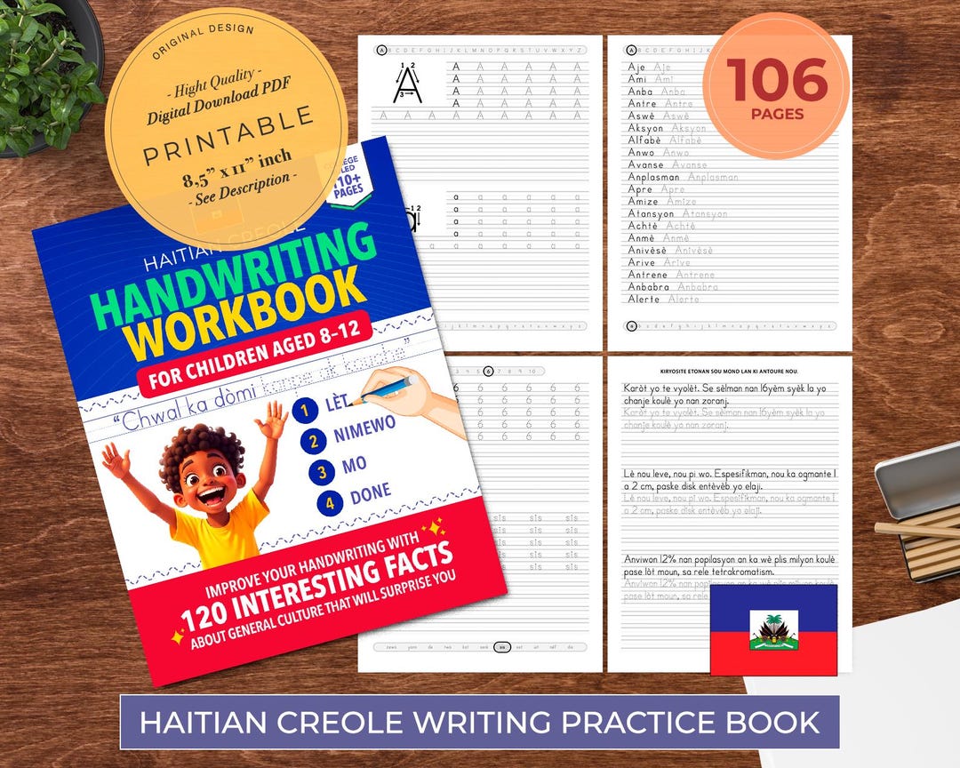 Haitian Creole Writing Practice for Kids | Trace & Write Letters and ...