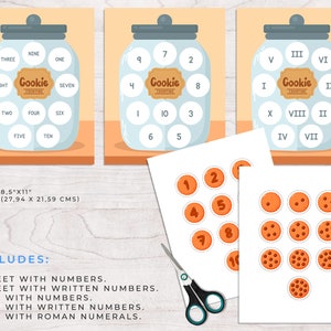 Cookie Jar Counting Activity, Numbers 1-10 Count, Count Activities for ...