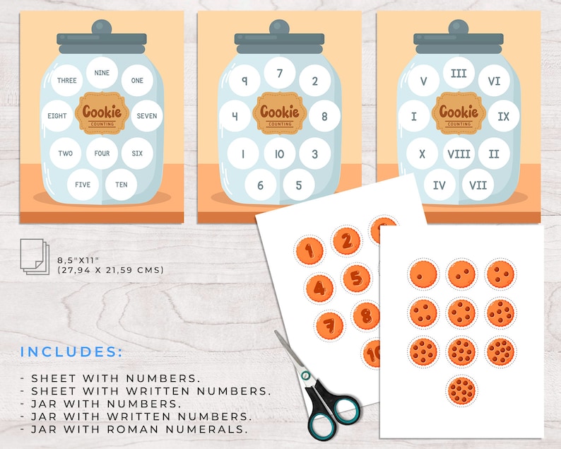 Cookie Jar Counting Activity, Numbers 1-10 Count, Count Activities for ...