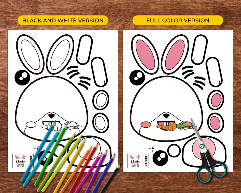 Easter Bunny Kid's Craft, Printable Easter Activity, Spring Classroom ...
