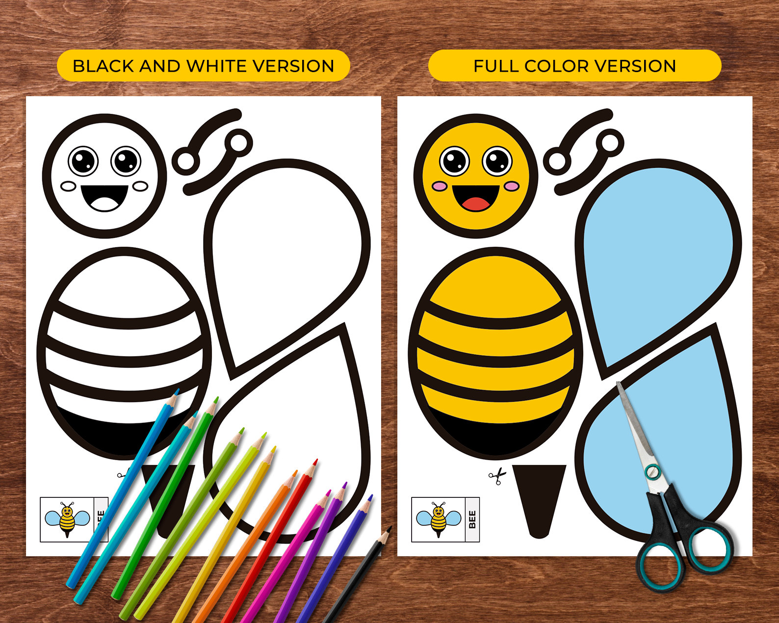 Build a Bee Spring Activity for Kids - Bee Printable Craft - Preschool ...