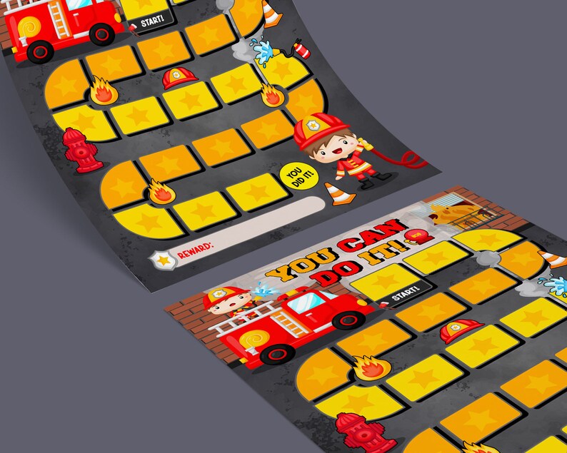 Fireman Reward Chart | Printable Firetruck Kids Behavior Chart ...