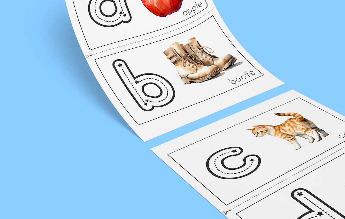 Montessori Cards for Toddlers, Printing Primer Cards, Lowercase Edition ...