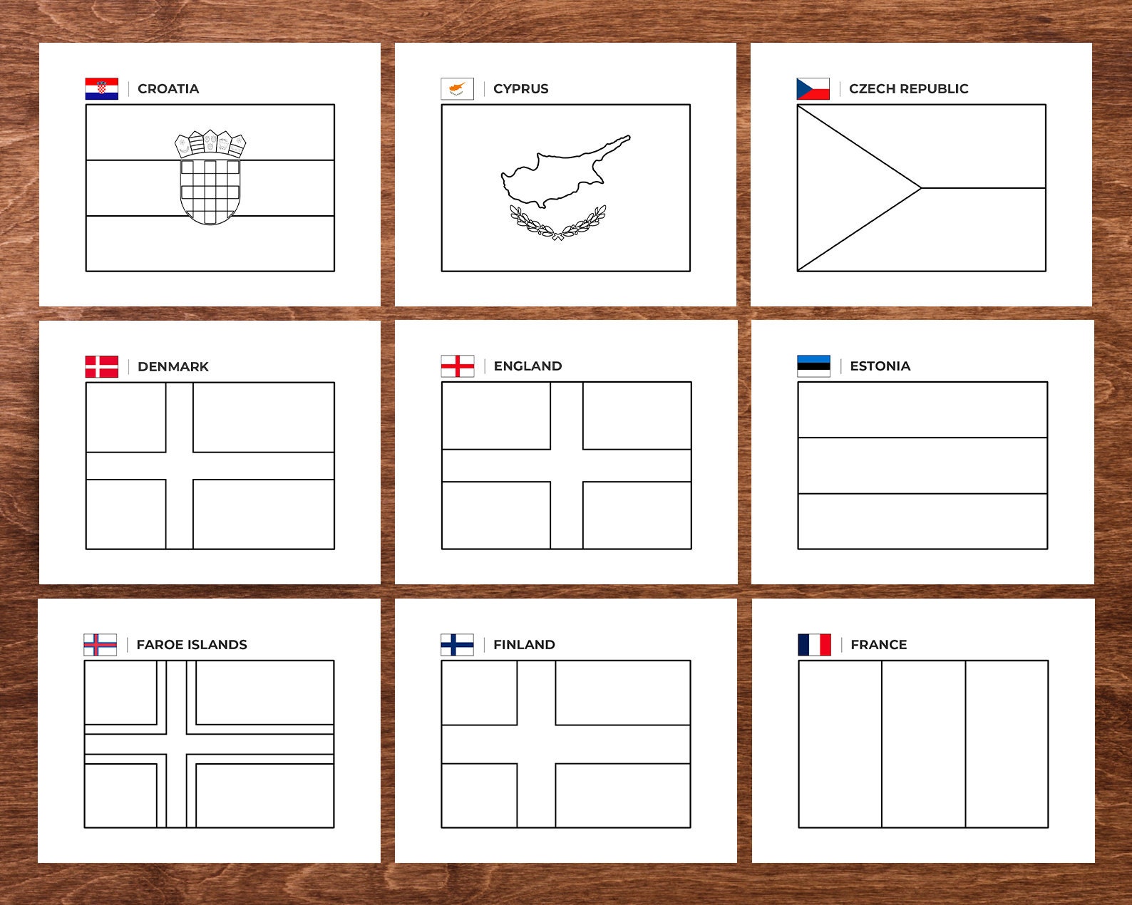 Europe Flags Coloring Pages,flags of the Europe Continent Coloring Book ...