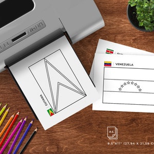 SOUTH AMERICA FLAGS Coloring Pages, Americas Flags Coloring Book ...