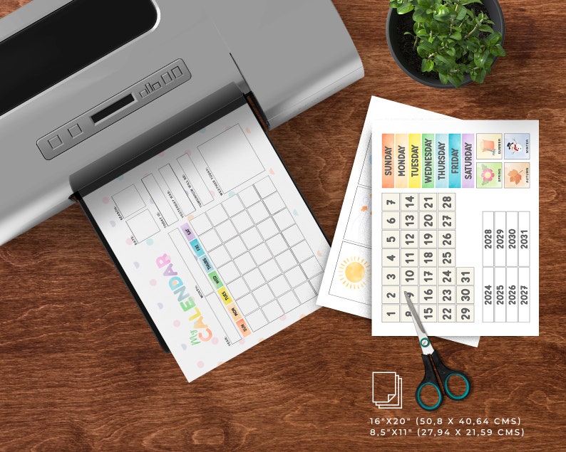 Daily Kids Calendar, Perpetual Calendar for Toddler, Homeschool Wall ...