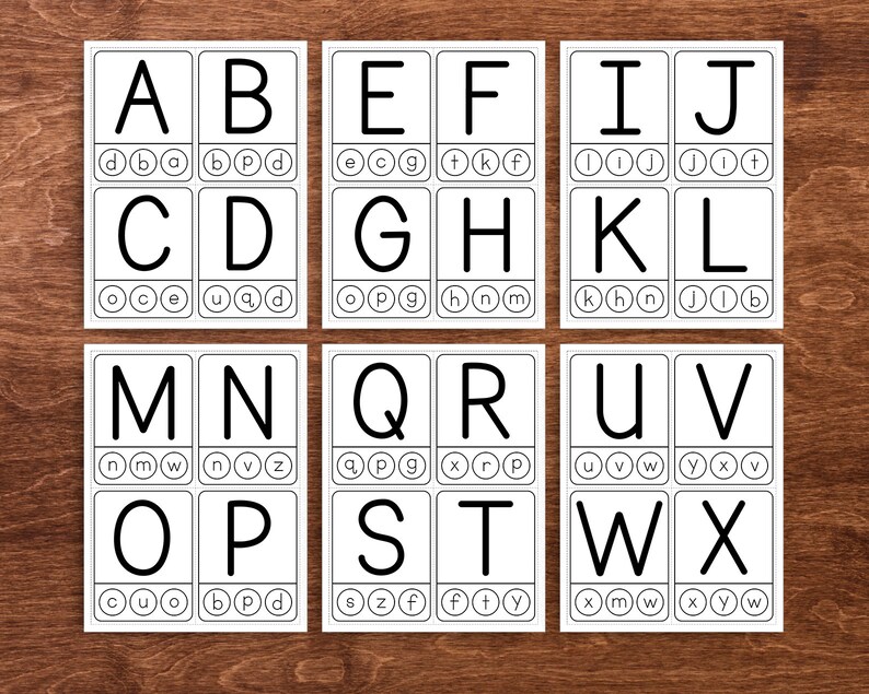 ABC Clip Cards, Letter Recognition, Letter Case Matching. Homeschool ...