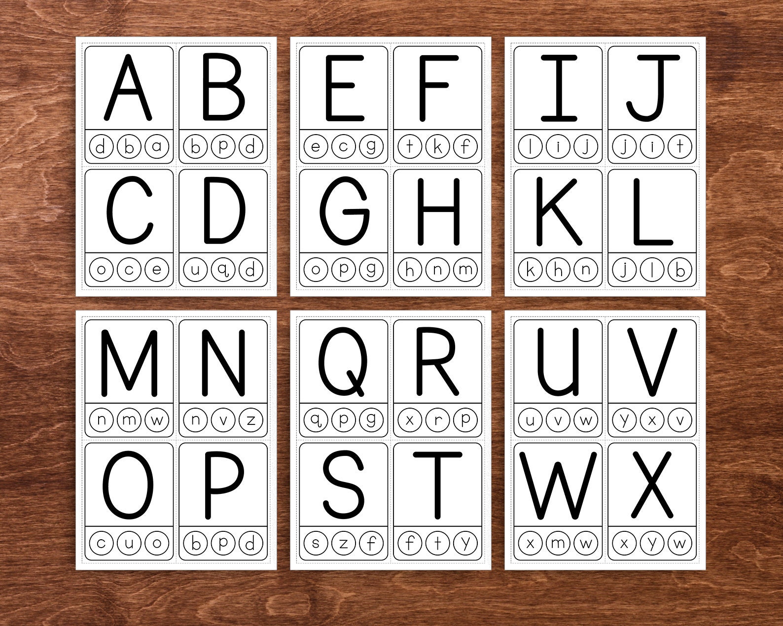 ABC Clip Cards, Letter Recognition, Letter Case Matching. Homeschool ...