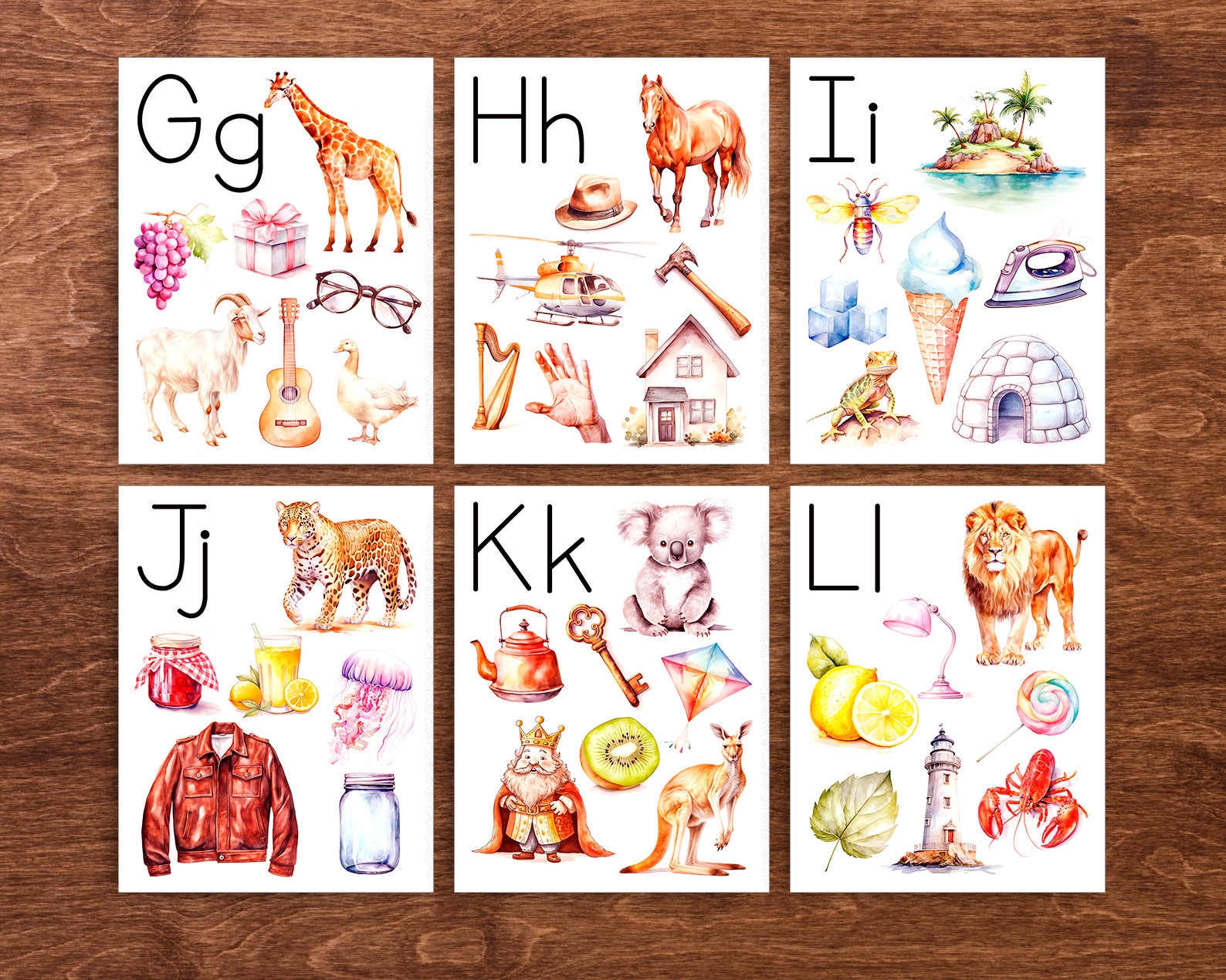 Montessori Cards for Toddlers, Large Format, for the Classroom ...
