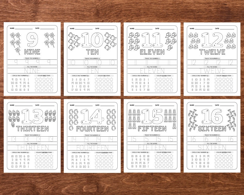 Count 1-20, Number Tracing, Number Recognition, 20 Number Tracing ...