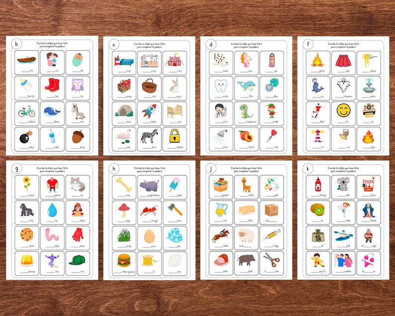 Syllables, Spanish Syllable Activities, Writing Exercises, Words and ...