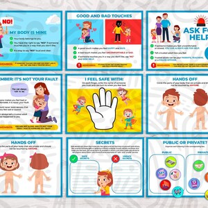 Good and Bad Touch, Learning Printable Booklet, Teaching Body Safety to ...